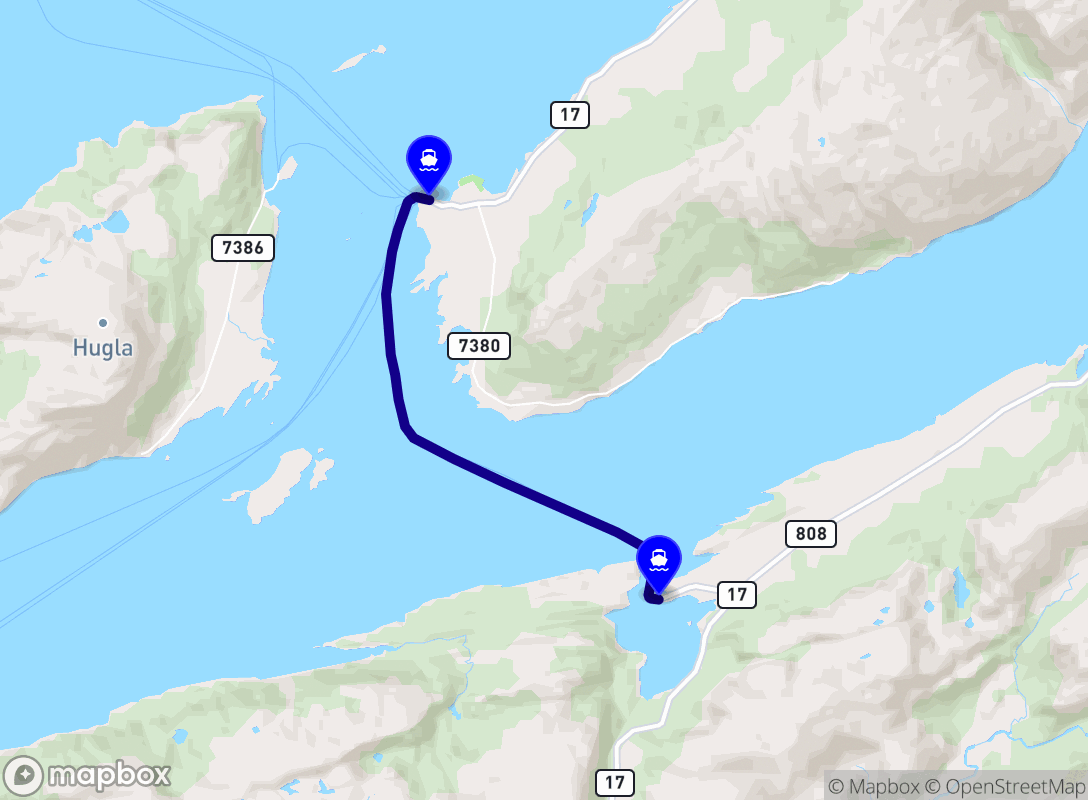 Ferry schedule for Nesna - Levang