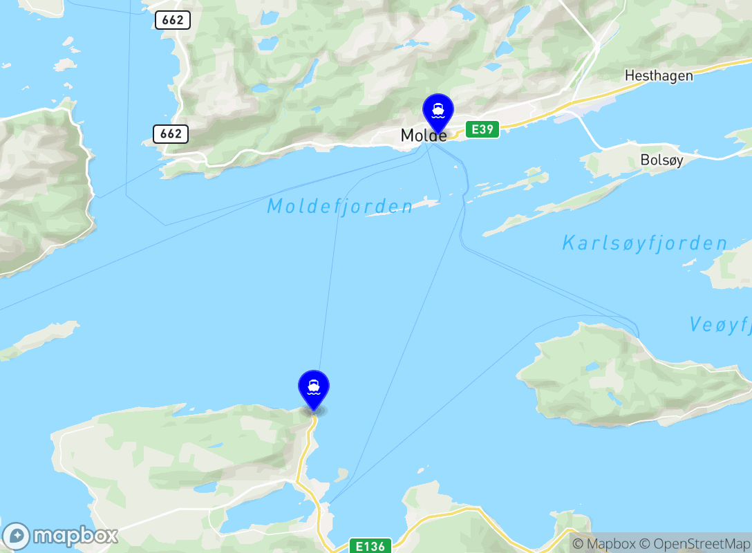 Fergerute for Molde - Furneset