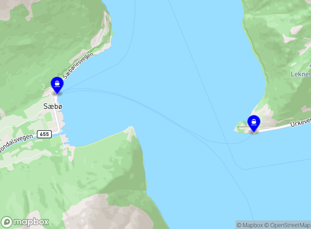 Ferry schedule for Sæbø - Leknes
