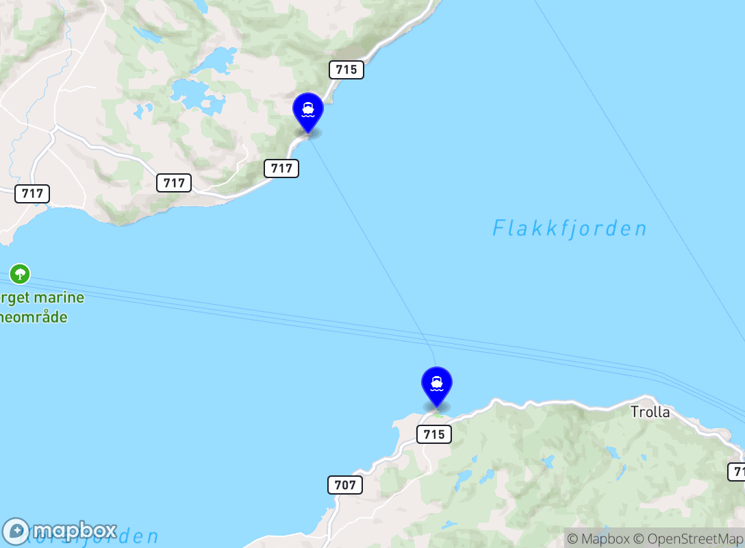Ferry schedule for Flakk - Rørvik