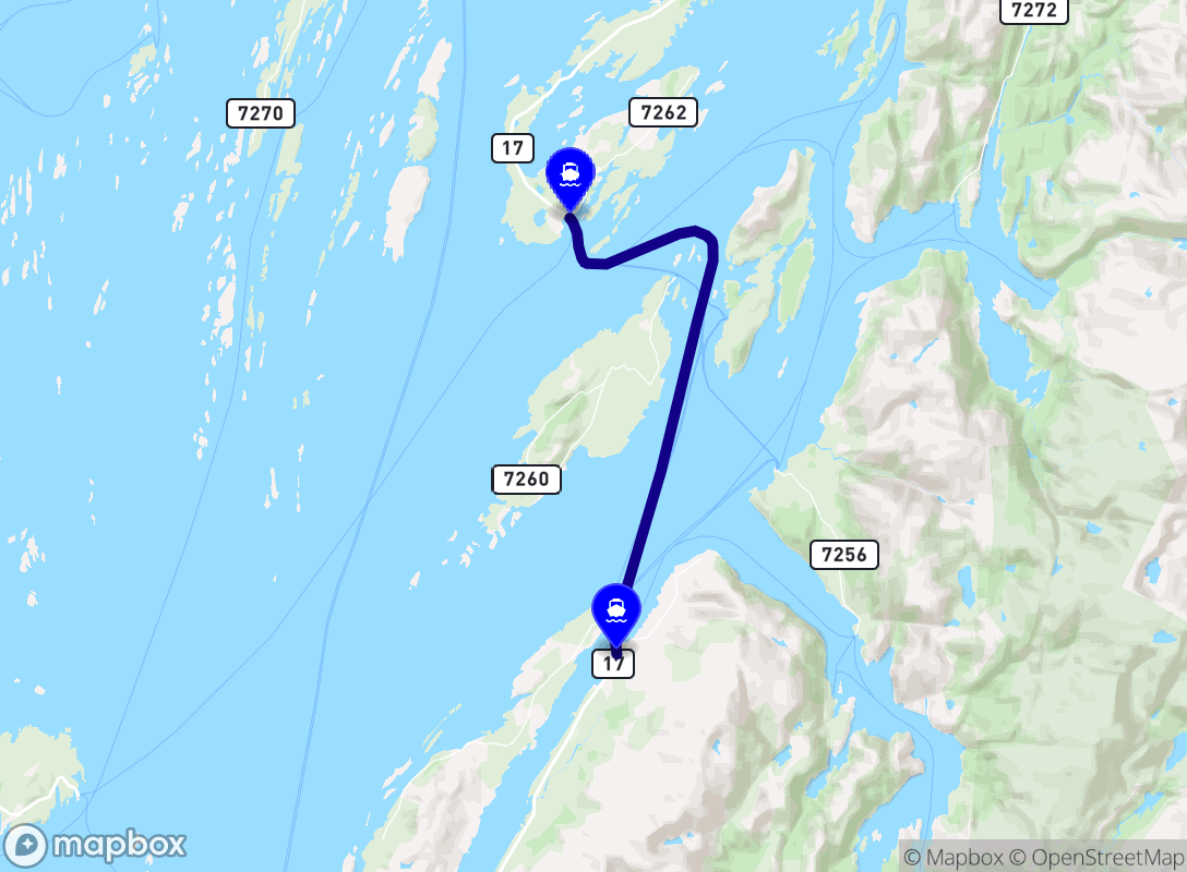 Fergerute for Tjøtta - Forvik