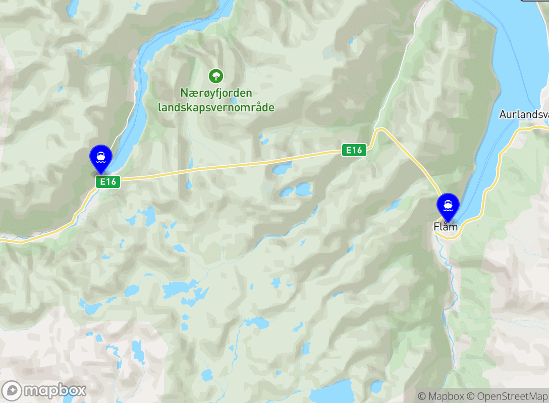 Horaires pour bateau passager Flåm - Gudvangen