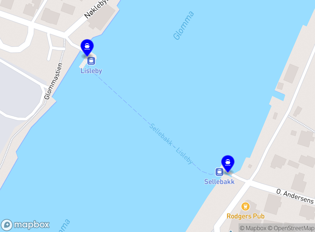 Rutetider for passasjerbåt Sellebakk - Lisleby