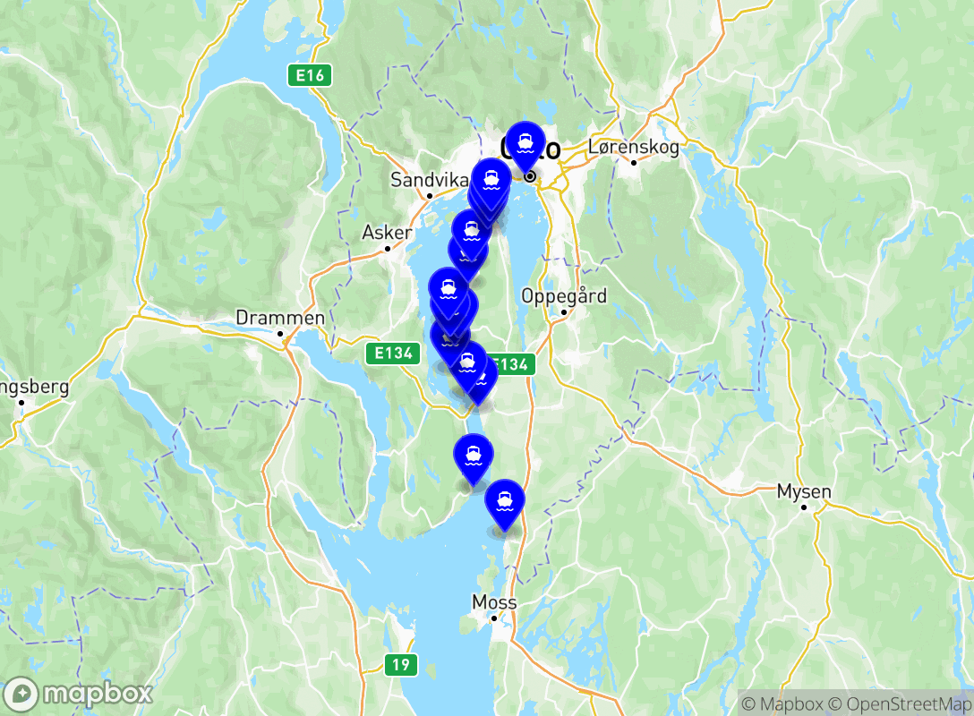 Horaires pour bateau passager Son - Aker brygge