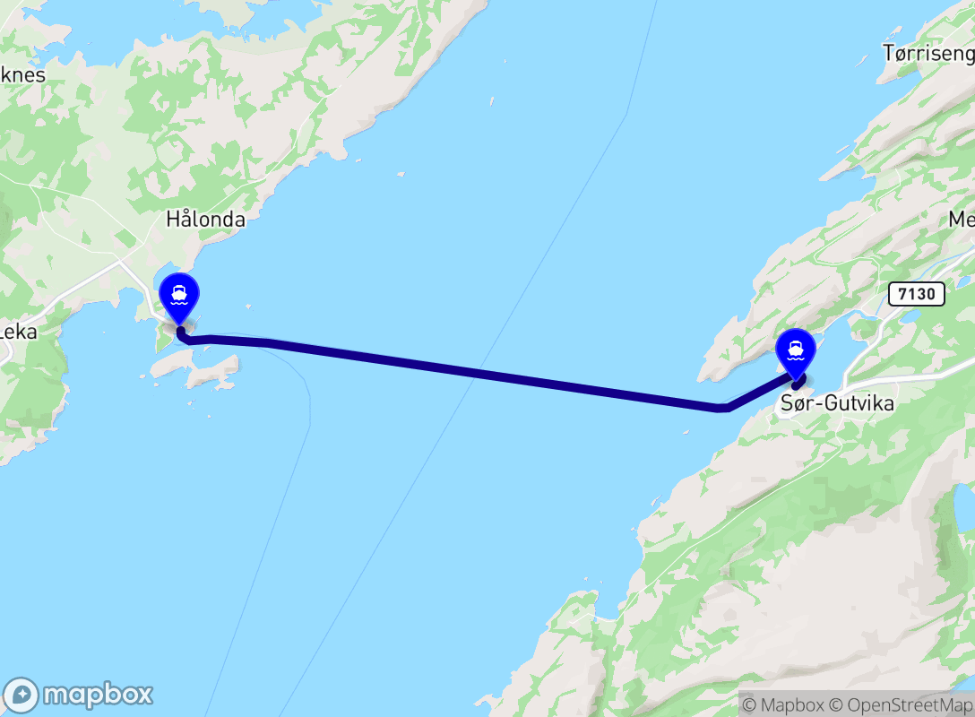 Horaires de ferry pour Skei - Gutvik